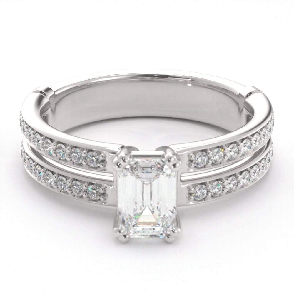 Bold Emerald Channel set, Diamond ring – Forever Yours Diamonds