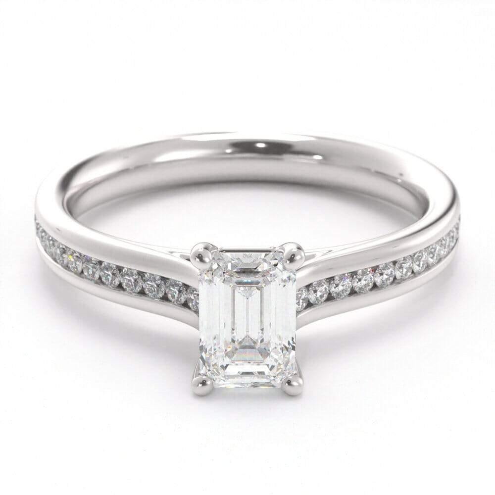 Delicate Emerald, Channel Set Diamond Ring – Forever Yours Diamonds